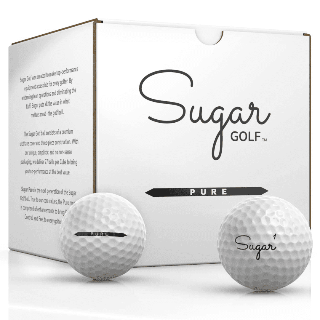 Sugar Golf | PURE | 3-Piece | White - Sugar Golf - Premium Golf Balls ...